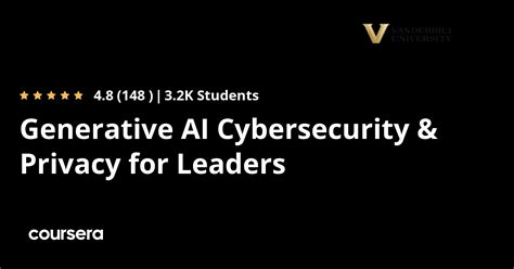 Generative Ai Cybersecurity And Privacy For Leaders Coursera