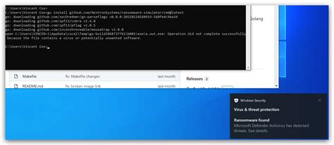 Installing Issue · Issue 1 · Nextronsystemsransomware Simulator · Github