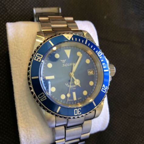 Squale Y1545 20 Atmos Blue Ray Aluminium Bezel Insert Watchcharts Marketplace