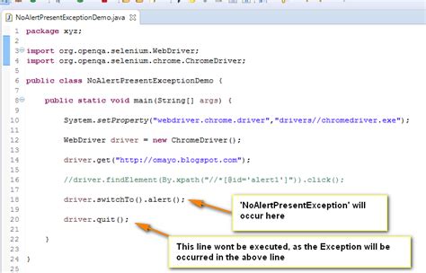 Selenium By Arun Noalertpresentexception Webdriver Exception