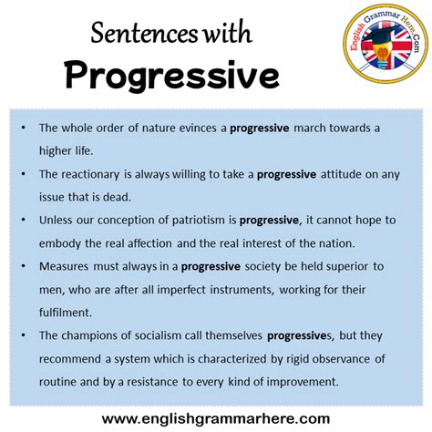 Sentences With Progressive Progressive In A Sentence In English