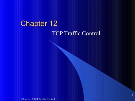 Tcp Traffic Control Chapter12