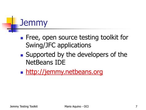 Ppt Jemmy Testing Toolkit Powerpoint Presentation Free Download Id