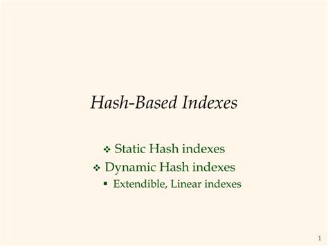 Ppt Hash Based Indexes Powerpoint Presentation Free Download Id3530451