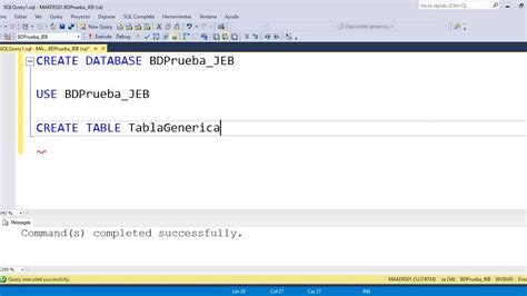 Sql Server Creación De Bd Parte 1 Youtube