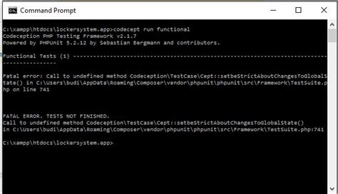 Laravel Codeception Error After Inserting Laravel Module Stack Overflow