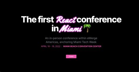React Conference Miami Lineup Released