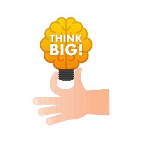 Think Big Light Bulb Motivational Vector Stock Illustration 29897905