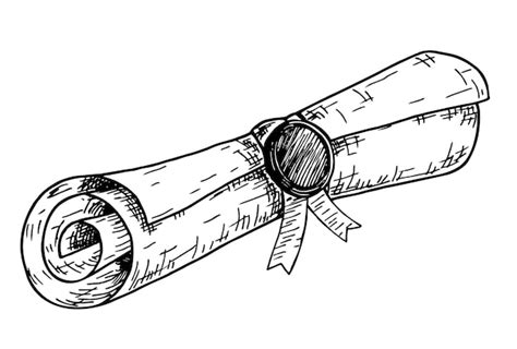 Premium Vector Diploma Close Up Of Paper Scroll With Ribbon And Seal Graduation Degree Scroll