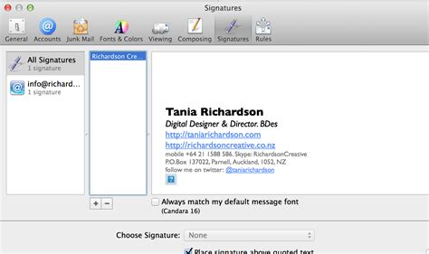How To Create An Email Signature Tania Richardson