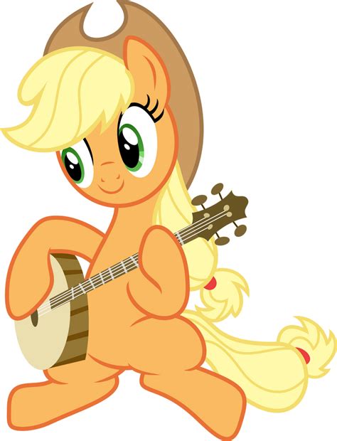 Applejack Playing Banjo By Korsoo On Deviantart