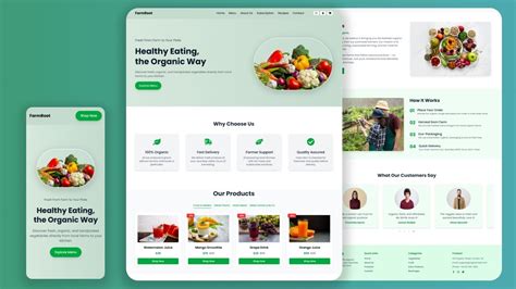 Create Responsive Organic Food Website Using React Js And Tailwind Css