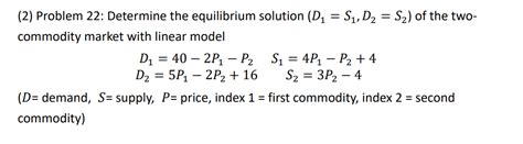 Solved Problem Determine The Equilibrium Solution Chegg Com
