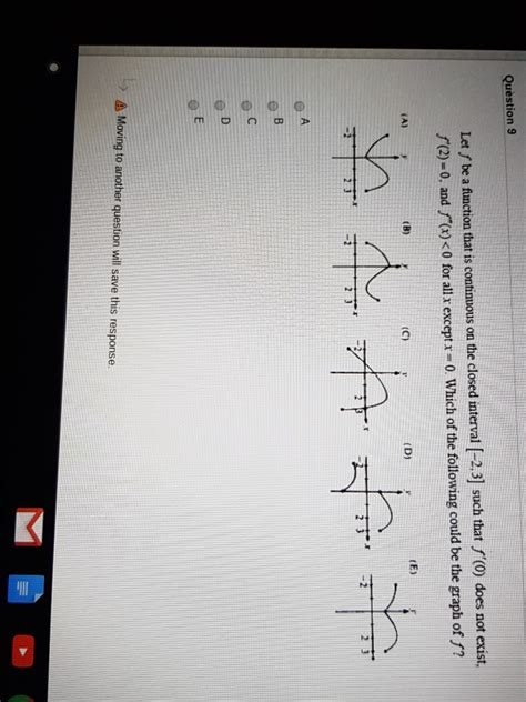 Solved Question Let F Be A Function That Is Continuous On Chegg