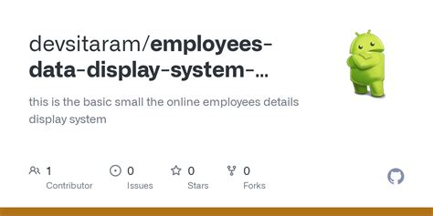 GitHub Devsitaram Employees Data Display System Basic This Is The Basic Small The Online