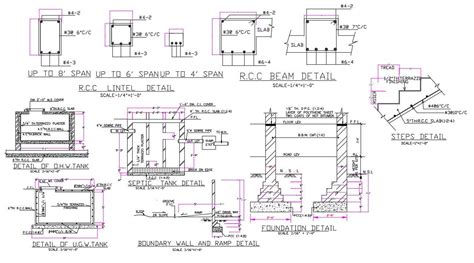 Autocad Drawing File Of The Section And Foundation Details Are Given Download The Dwg File