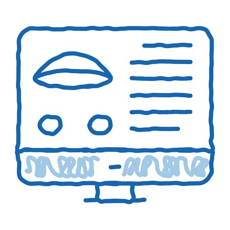 Computer Vision Analysis Doodle Icon Hand Drawn Illustration 17801755 Vector Art At Vecteezy