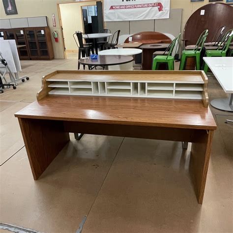 64 X 32 Medium Oak Mail Sorting Table Redeemed Office