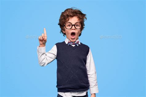 Funny Nerd Having Idea Stock Photo By Kegfire Photodune