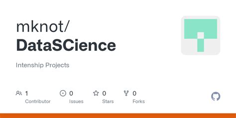 github mknot datascience intenship projects