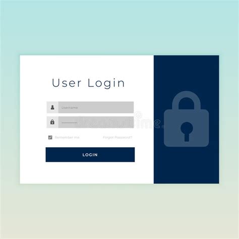 Social Media Member Login Screen Template For Profile Access Stock Vector Illustration Of