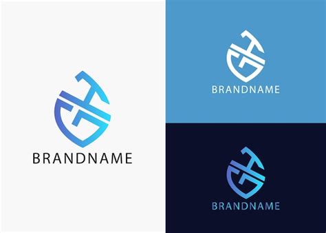 Premium Vector Modern Monogram Initial Letter Gh Logo Design Template