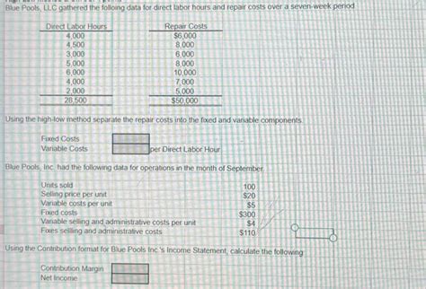 solved using the high low method separate the repair costs