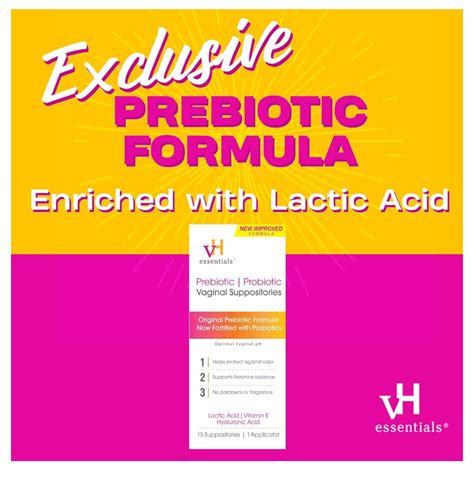 Vh Essentials Prebiotic Probiotic Vaginal Suppositories New Improv
