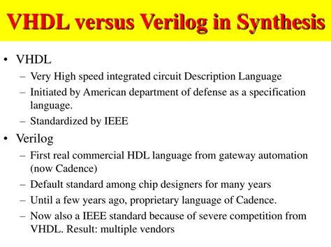PPT Synthesis From VHDL PowerPoint Presentation Free Download ID 453087