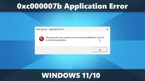 0xc000007b Application Error Fix In Windows 11 10 Youtube