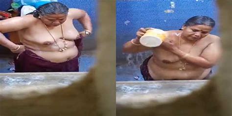 Tamil Village Aunty Hidden Cam Bath Video