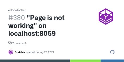 Page Is Not Working On Localhost Issue Odoo Docker GitHub