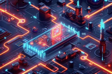 Cyber Security Data Transfer Illustration Created With Generative Ai