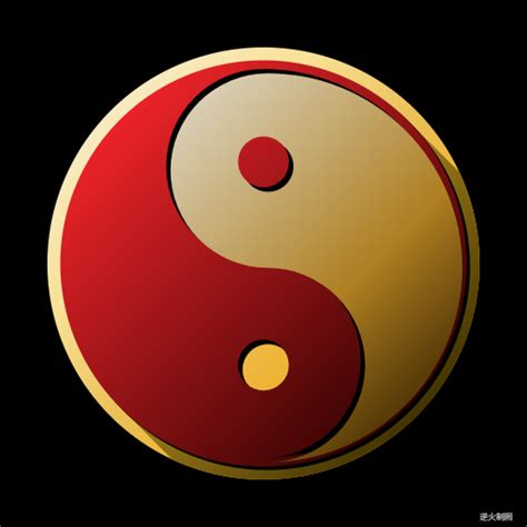 【canvas与标志】红黄渐变阴影太极图 csdn博客