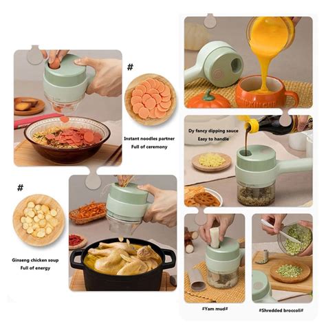 Badu Bg 4 в 1 Ръчна електрическа трошачка за зеленчуци с чили