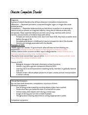 OCD Concept Map Pdf Obsessive Compulsive Disorder Diagnosis A Group Of Related Disorders