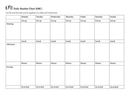 Routine Chart How To Create A Routine Chart Download This Routine Chart Template Now Routine