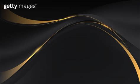 Abstract Black Gold Line Dynamic Luxury Curve Smooth Design Modern