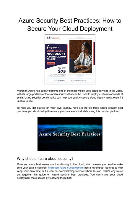 Azure Security Best Practices How To Secure Your Cloud Deployment By Twinkle Gupta Issuu