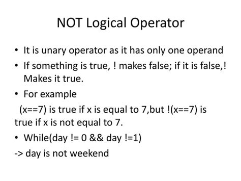 Presentation On Logical Operators Pptx