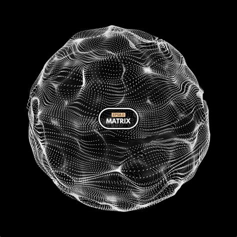 3d abstract sphere array with dynamic particles modern science and