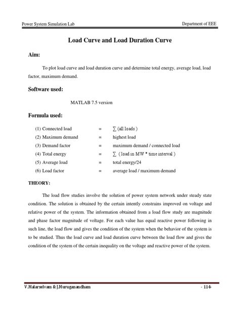 Load Curve And Load Duration Curve Pdf Electric Power System Ac Power