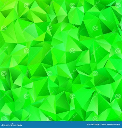 Geometrical Abstract Tiled Triangle Background Vector Mosaic Design From Green Toned Triangles