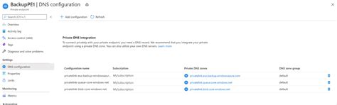 針對 Azure 備份建立和使用私人端點 Azure Backup Microsoft Learn