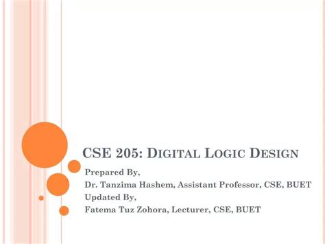 ppt cse 205 digital logic design powerpoint presentation free