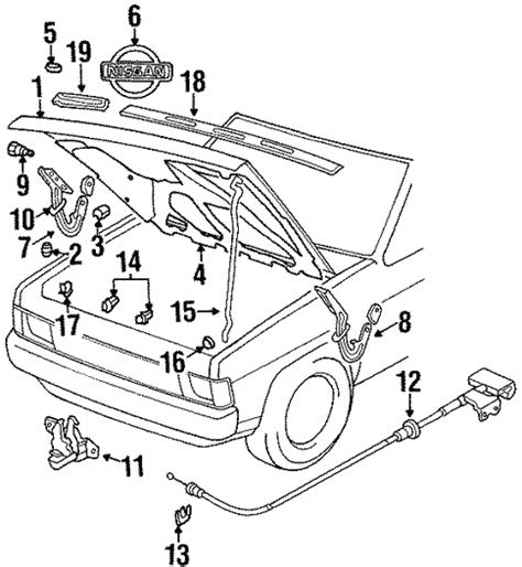 Hood And Components For 1995 Nissan Pickup Oem Parts Online