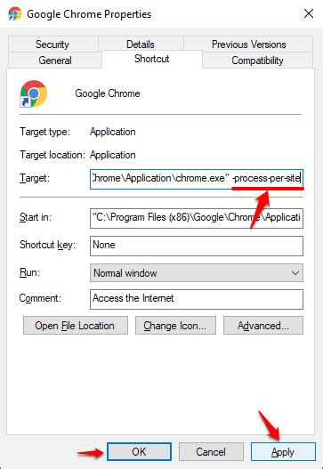 Disable Google Chrome Multiple Processes In Windows