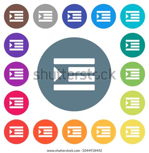 Increase Text Indentation Flat White Icons Stock Vector Royalty Free 1044918442 Shutterstock