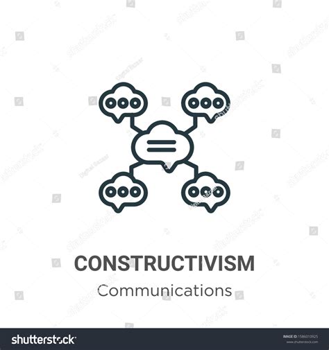 Constructivism Outline Vector Icon Thin Line Stock Vector Royalty Free