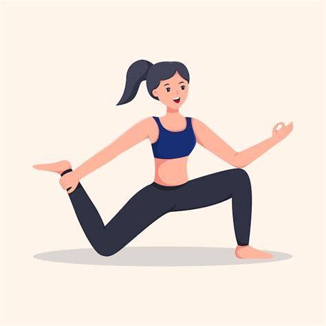 Premium Vector Woman Relaxation Yoga Exercise Character Illustration